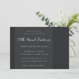 ARTISTIC BLACK SKETCH STRIPED LINE CORPORATE EVENT INVITATION | Zazzle