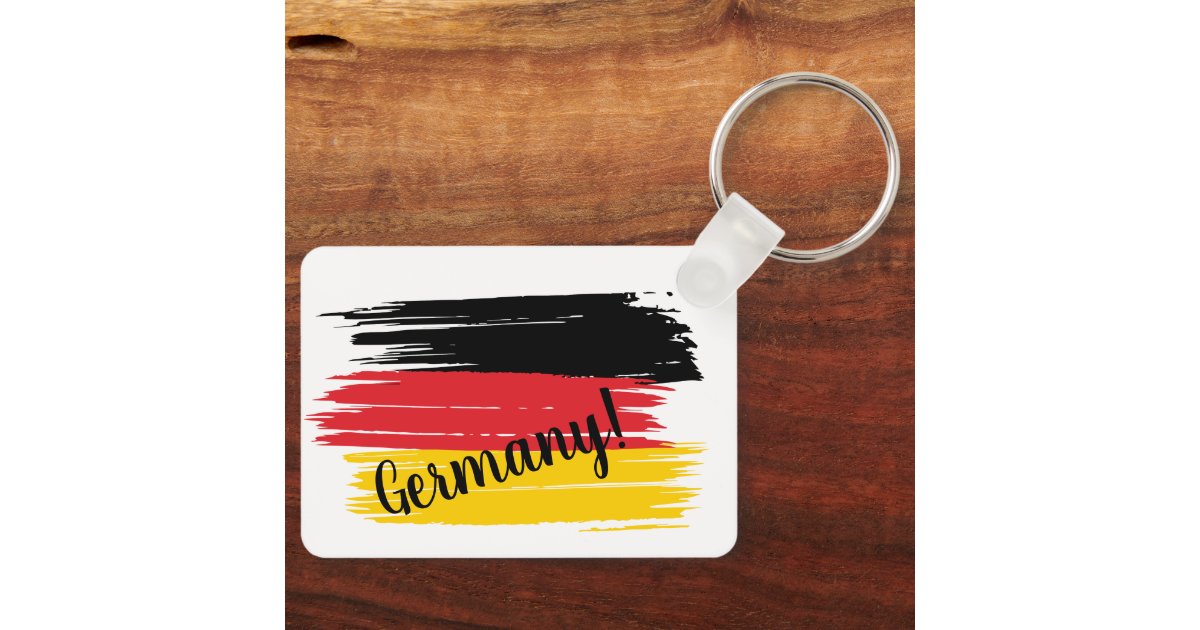 Artistic Brushstroke Germany Flag Keychain | Zazzle