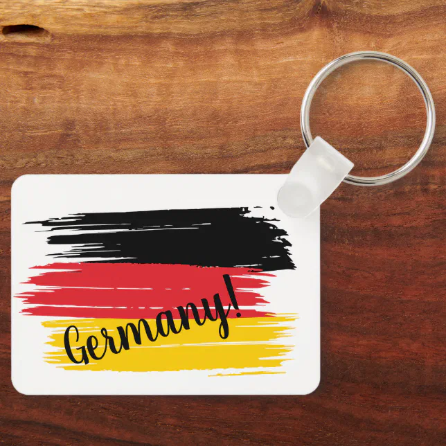 Artistic Brushstroke Germany Flag Keychain | Zazzle