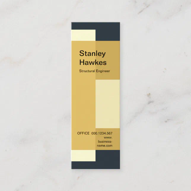 Artistic Building Blocks Structural Engineering Mini Business Card | Zazzle