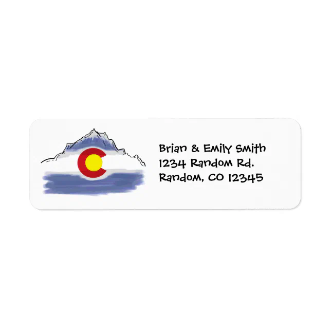 Artistic Colorado mountain custom address labels | Zazzle