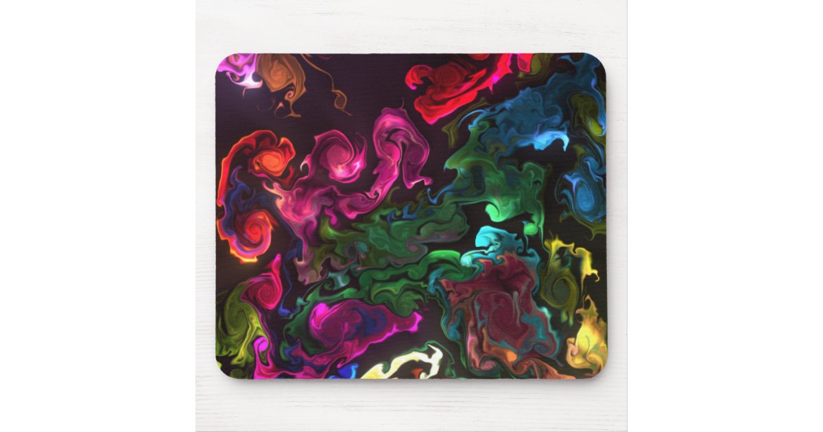 Artistic colorful mouse pad | Zazzle