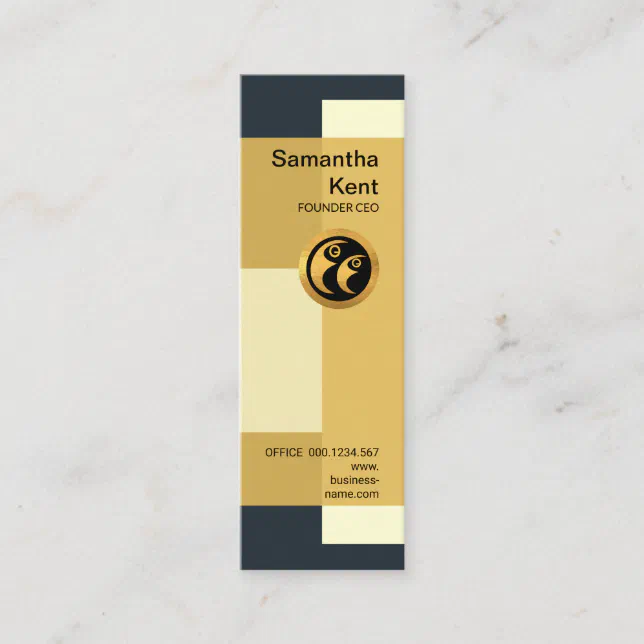 Artistic Columnar Building Blocks CEO Founder Mini Business Card | Zazzle