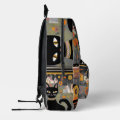 Artistic Cute Black Cat Printed Backpack | Zazzle
