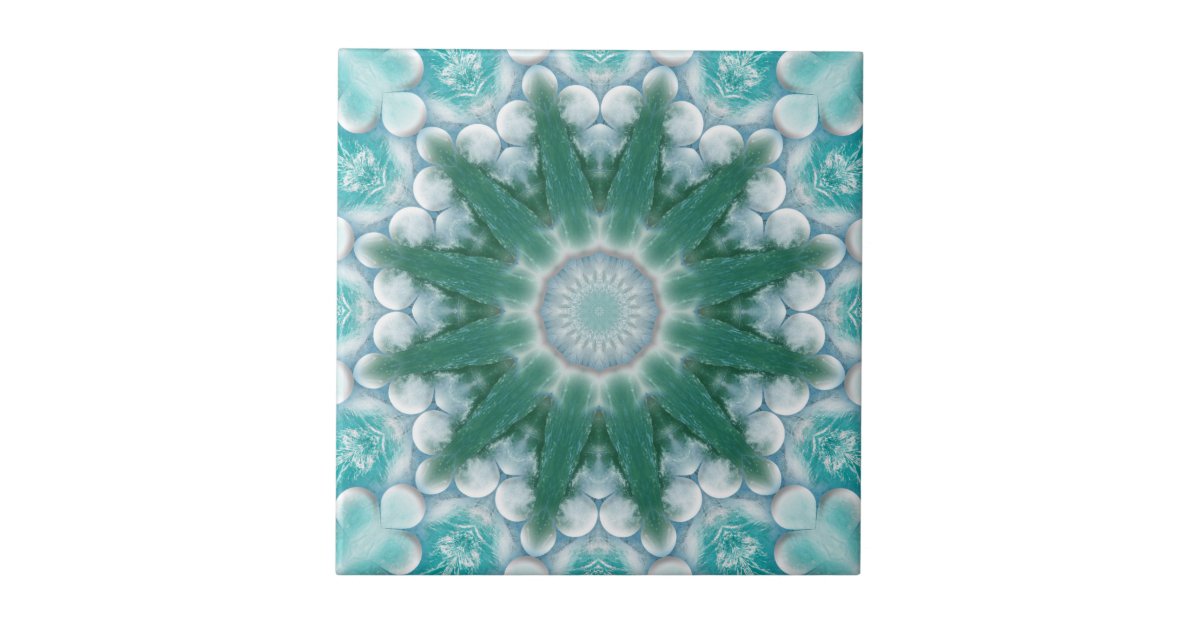 Artistic Fantasy Geometric Sea Star Bathroom Tile | Zazzle