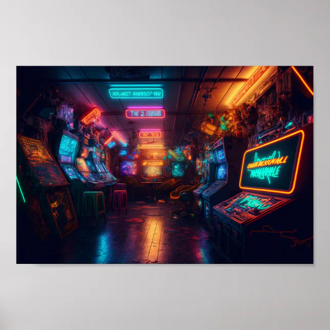 Artistic game room poster | Zazzle