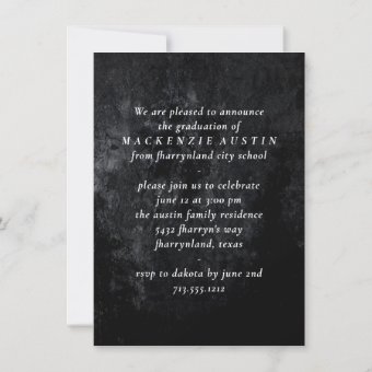 Artistic Graduation | Black and White Photo Invitation | Zazzle