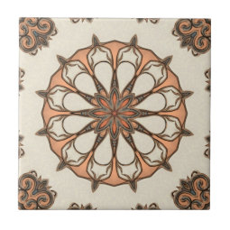 Artistic Italian Style Geometric Ceramic Tile | Zazzle