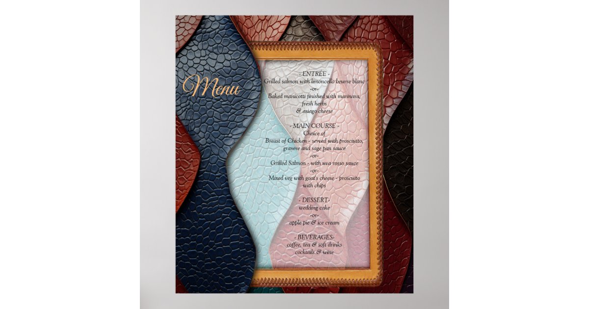 Artistic Leather Texture Art designs Poster | Zazzle
