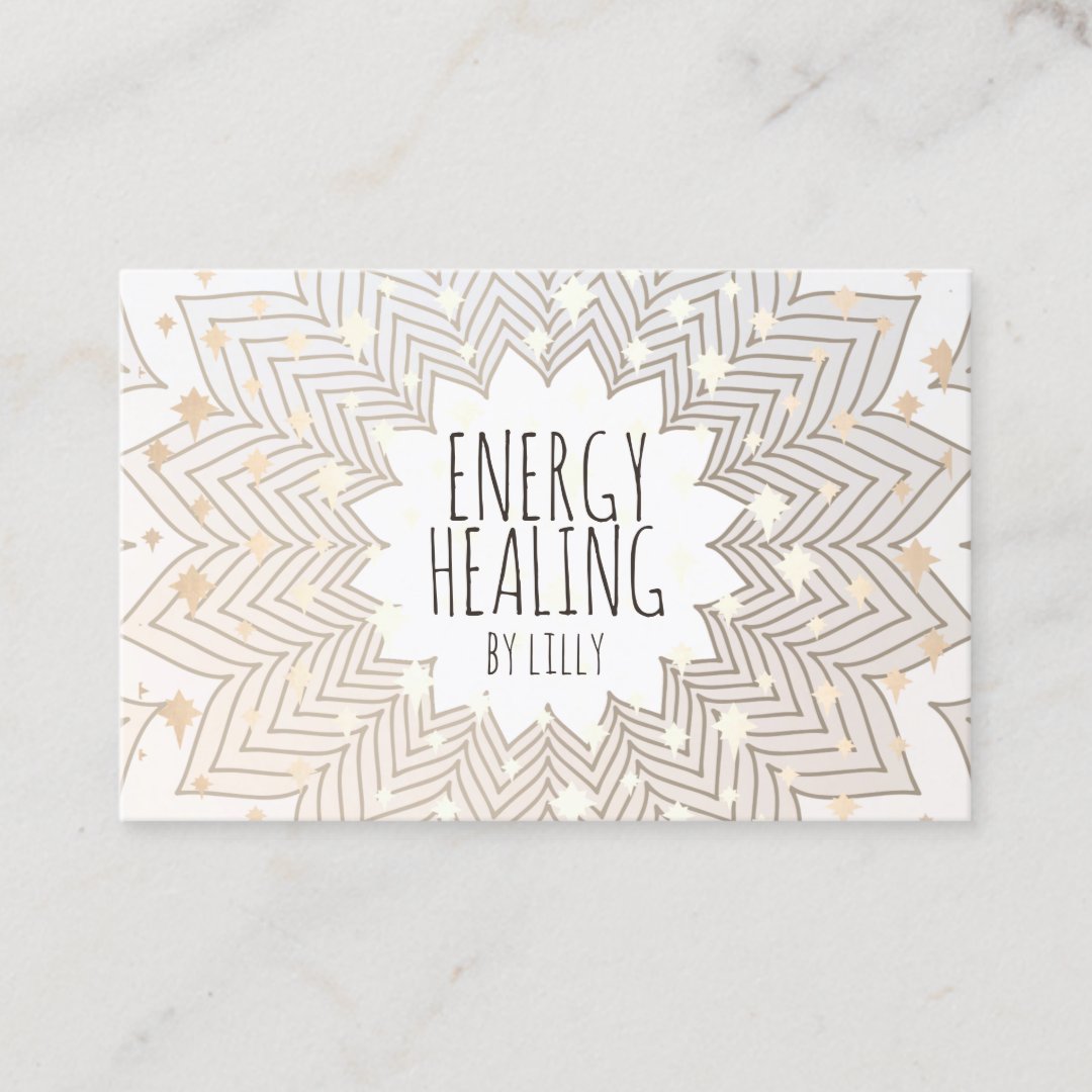 Artistic Lotus Flower Mandala Holistic Healer Business Card | Zazzle