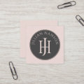 Artistic Monogram Blush Pink Calling Card | Zazzle