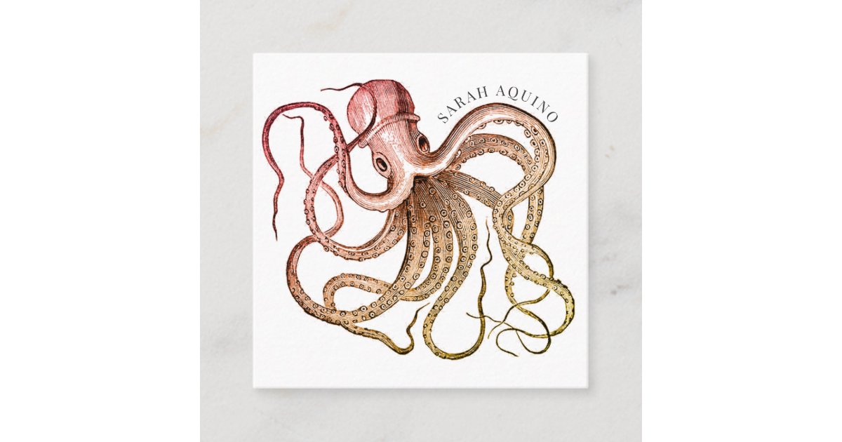 Artistic Octopus Calling Card | Zazzle
