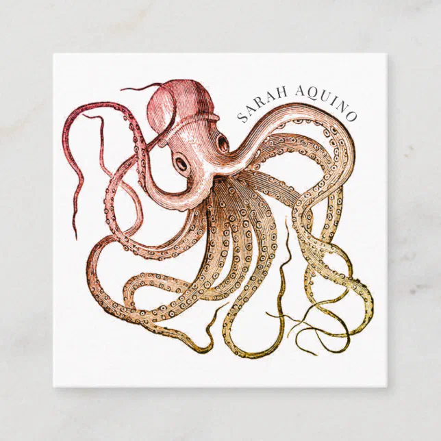 Artistic Octopus Calling Card | Zazzle