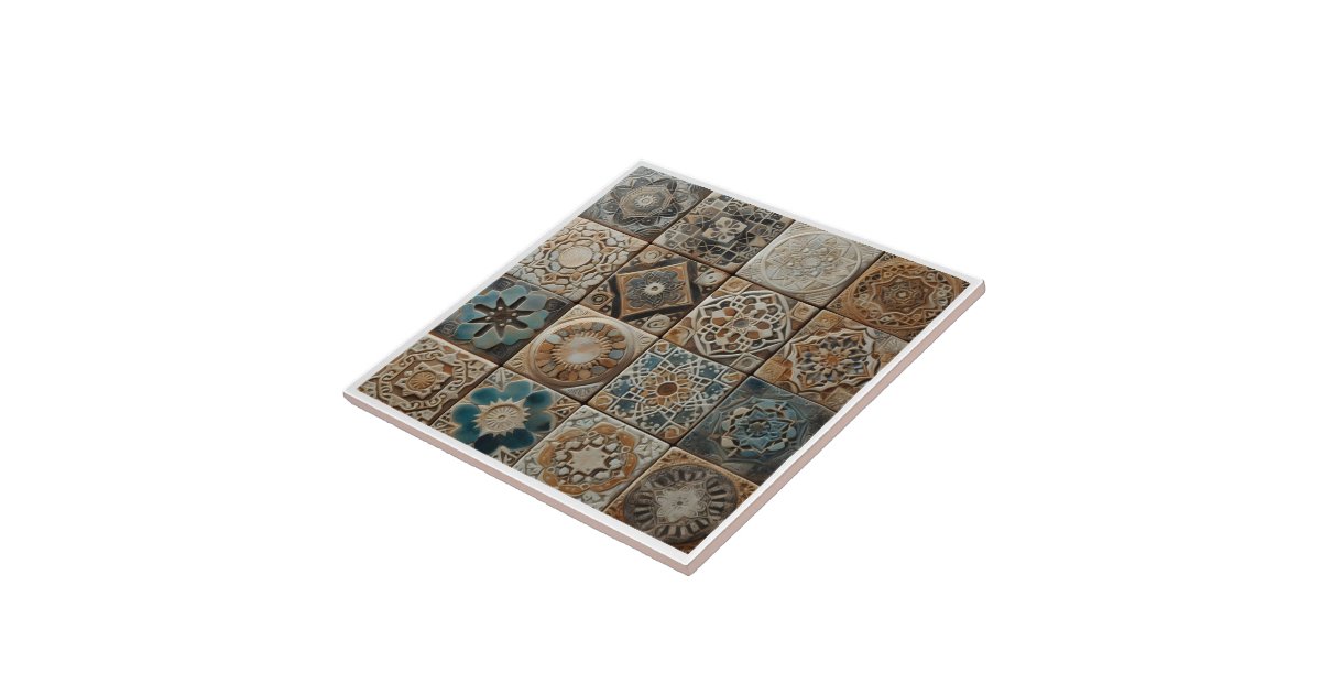 Artistic Patterns on Ceramic Tiles | Zazzle