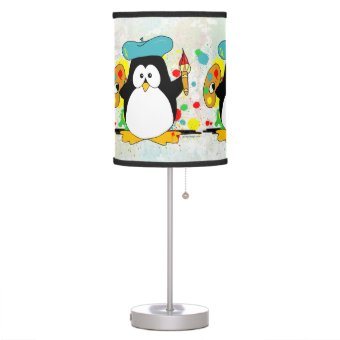 Artistic Penguin Table Lamp | Zazzle