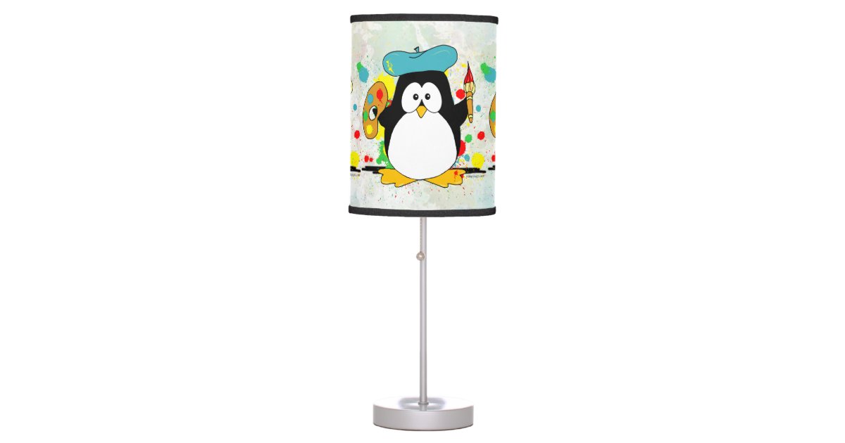 Artistic Penguin Table Lamp | Zazzle