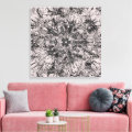 Artistic Rose Gold Line Art Mandala Drawing Canvas Print | Zazzle