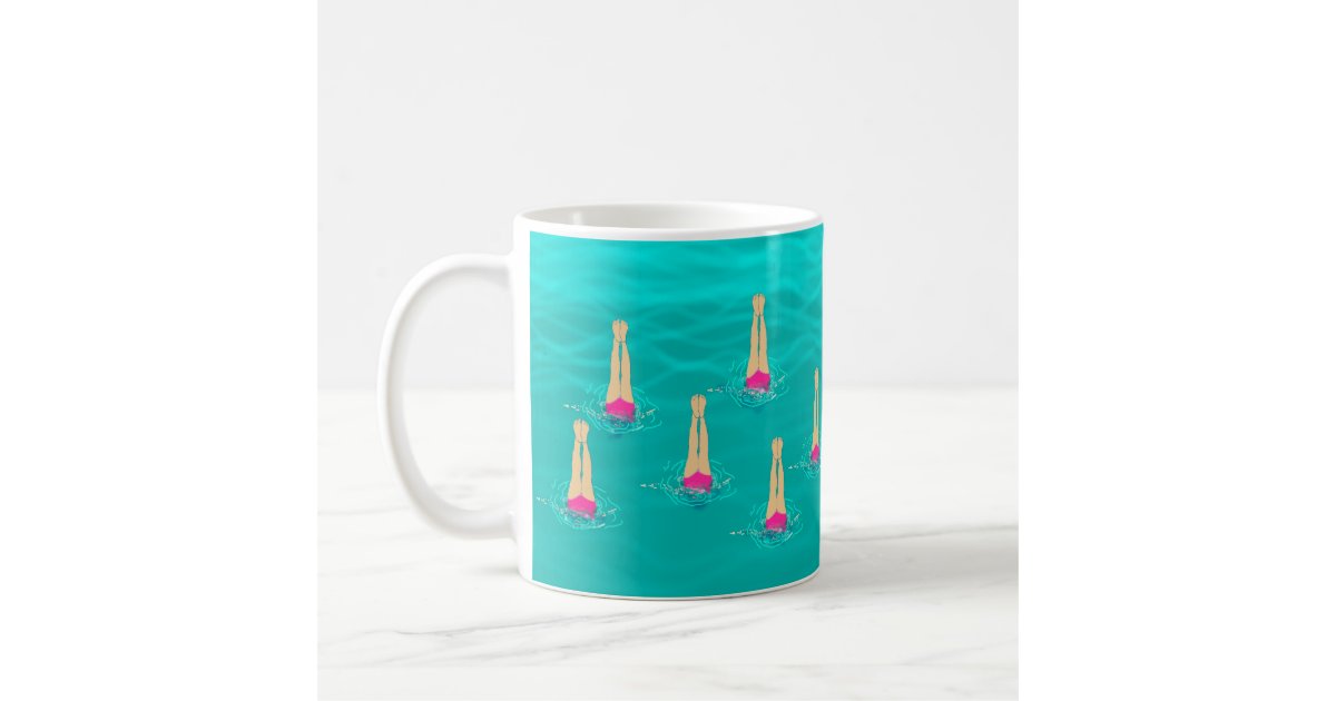 Artistic Swimmers Swimming Under Water Coffee Mug | Zazzle