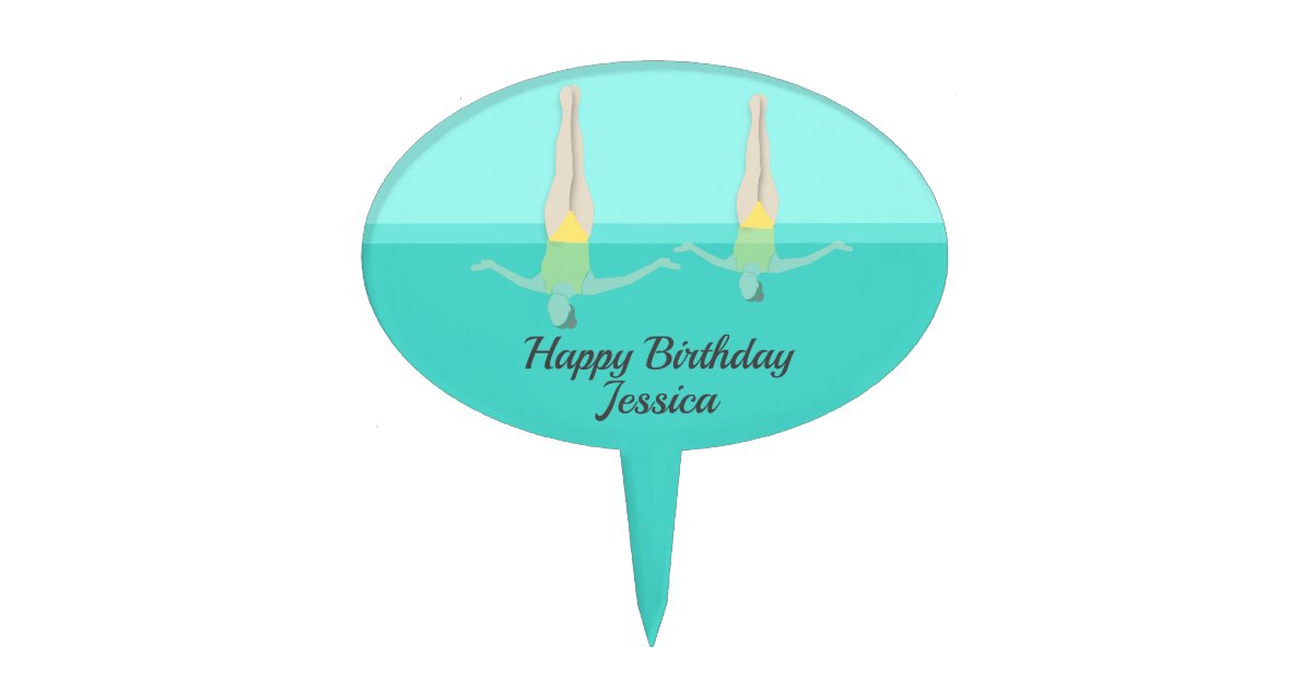 Artistic Swimming Cake Topper | Zazzle