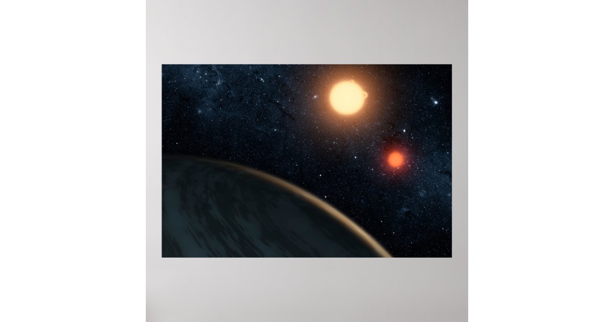 Artist's Concept Illustrating Kepler-16b. Poster | Zazzle