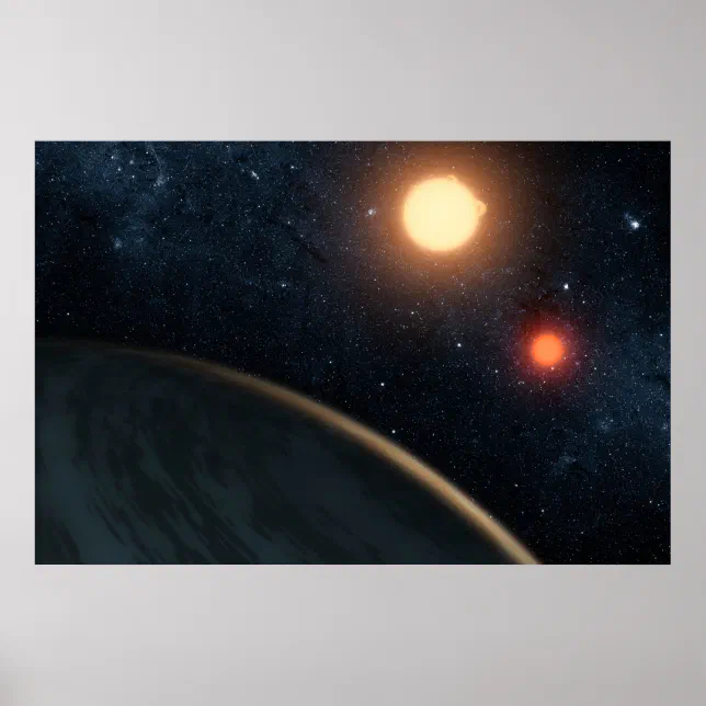 Artist's Concept Illustrating Kepler-16b. Poster | Zazzle