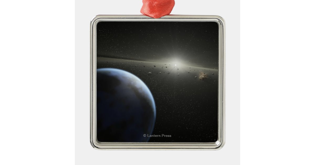 Artist's concept of an astroid belt Photograph Metal Ornament | Zazzle