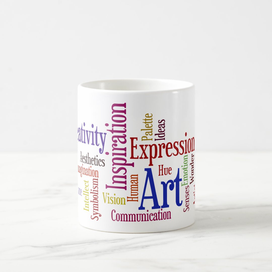 Artist's Mug - Inspiration, Creativity Word Cloud | Zazzle