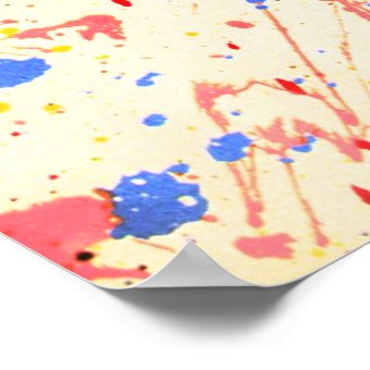 Artists Paint Splatter Background Poster | Zazzle