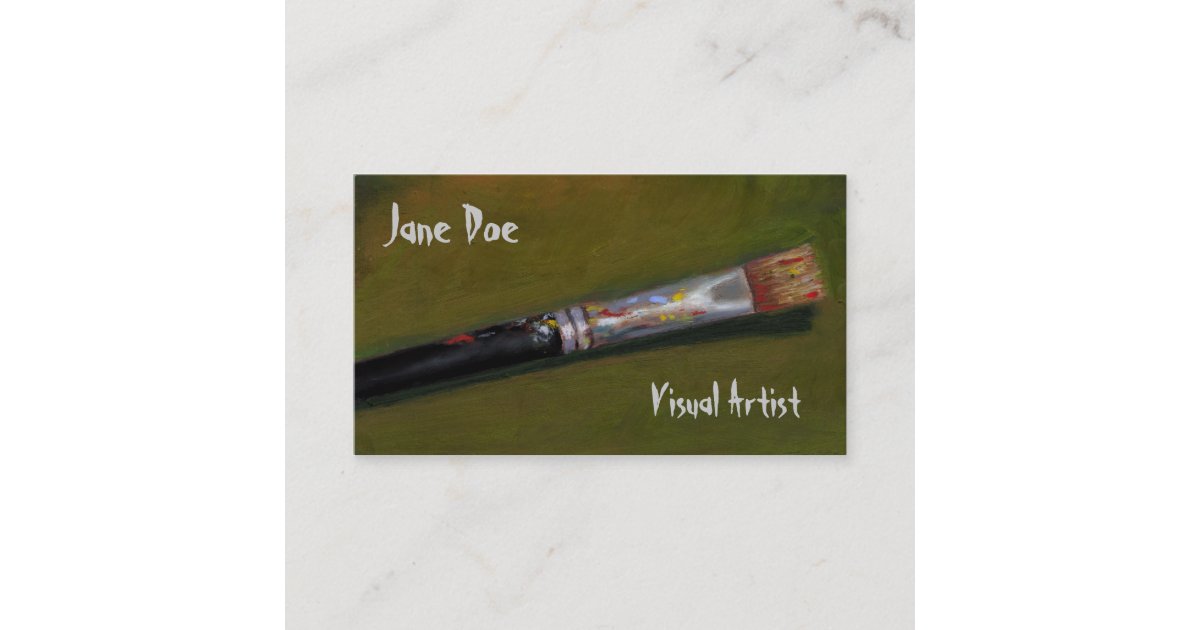 ARTIST'S PAINTBRUSH: BUSINESS CARD | Zazzle