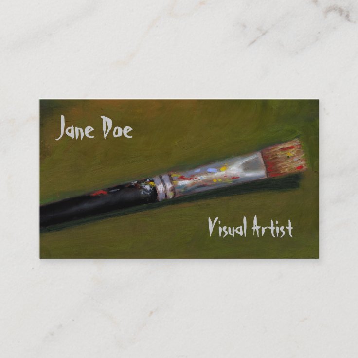 ARTIST'S PAINTBRUSH: BUSINESS CARD | Zazzle
