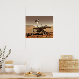 Artist's Rendition of Mars Rover Poster | Zazzle