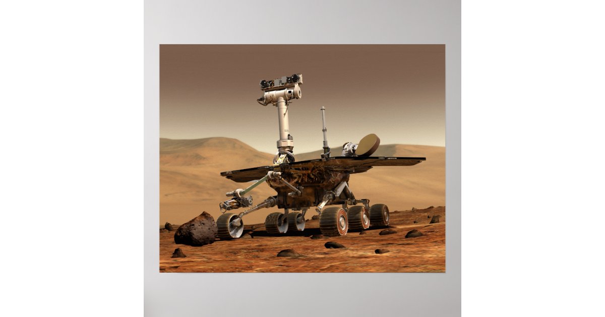 Artist's Rendition of Mars Rover Poster | Zazzle