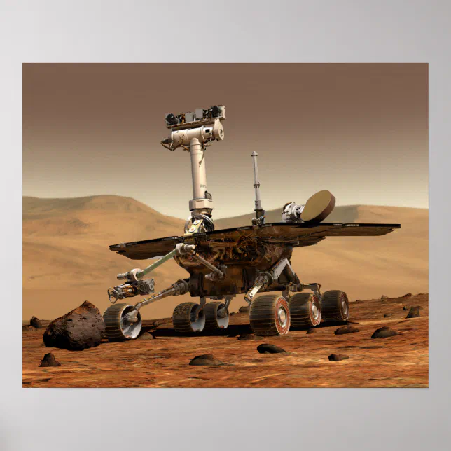 Artist's Rendition of Mars Rover Poster | Zazzle