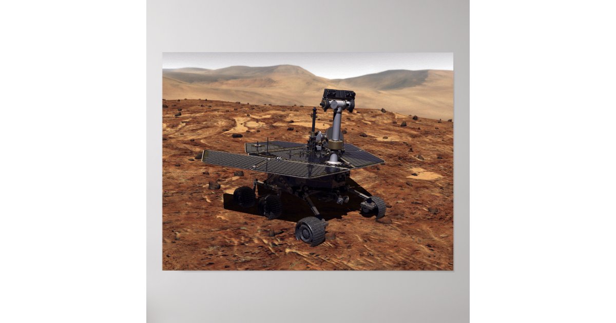 Artists rendition of Mars Rover Poster | Zazzle