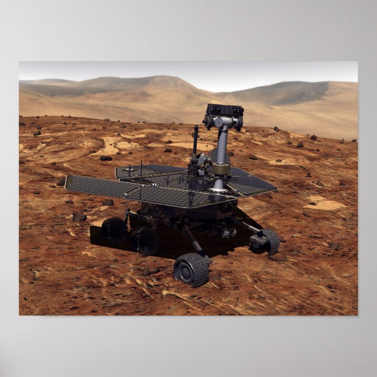 Artists rendition of Mars Rover Poster | Zazzle