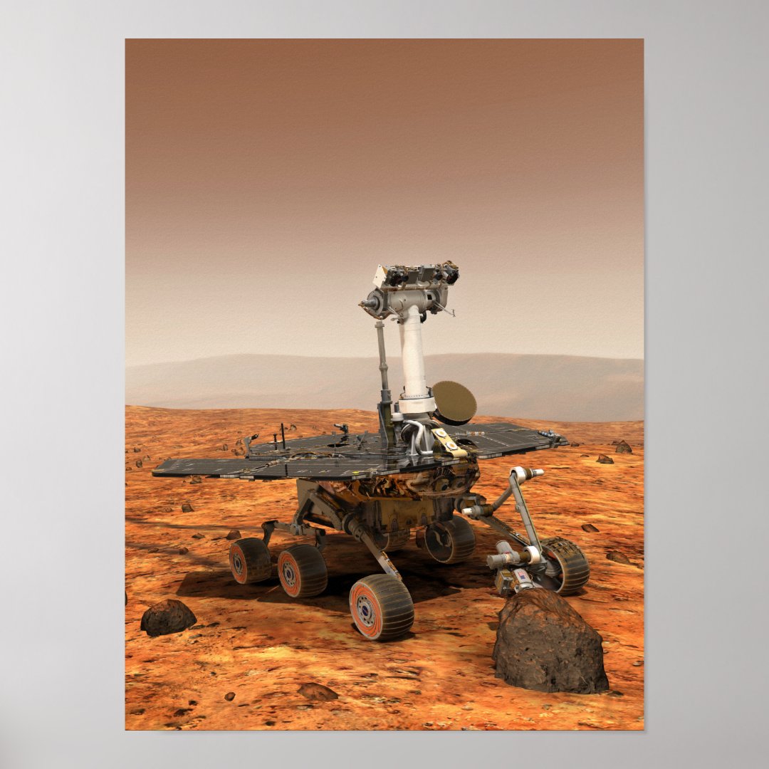 Artists rendition of Mars Rover Poster | Zazzle
