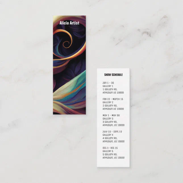 ARTISTS SHOW SCHEDULE CARD | Zazzle
