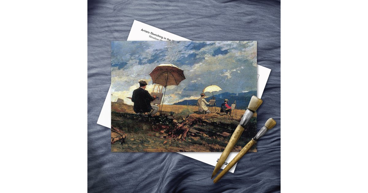 Artists Sketching White Mountains Winslow Homer Postcard | Zazzle