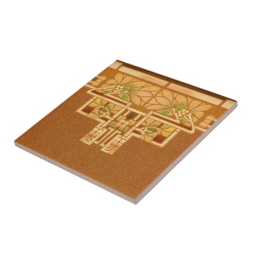 Arts & Crafts, Craftsman or Mission Style Foliage Ceramic Tile | Zazzle