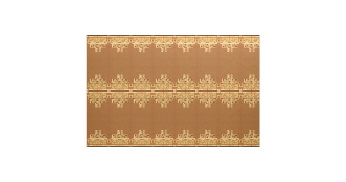 Arts & Crafts, Craftsman or Mission Style Foliage Fabric | Zazzle