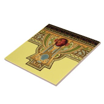 Arts & Crafts, Craftsman or Mission Style Roses Ceramic Tile | Zazzle