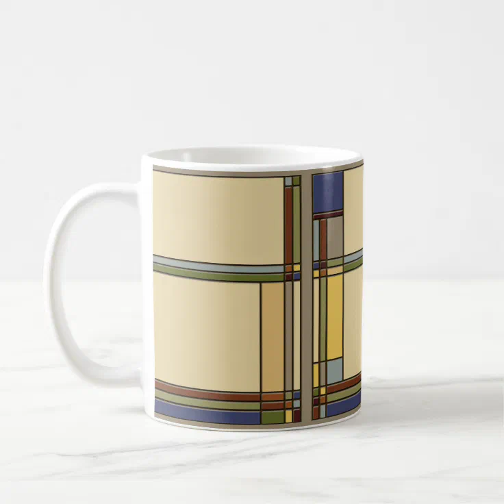 Arts & Crafts Fall Geometric Pattern Coffee Mug | Zazzle