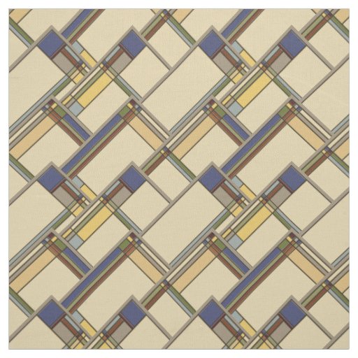 Arts & Crafts Fall Geometric Pattern Fabric | Zazzle