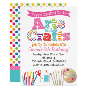 Craft Party Invitations | Zazzle