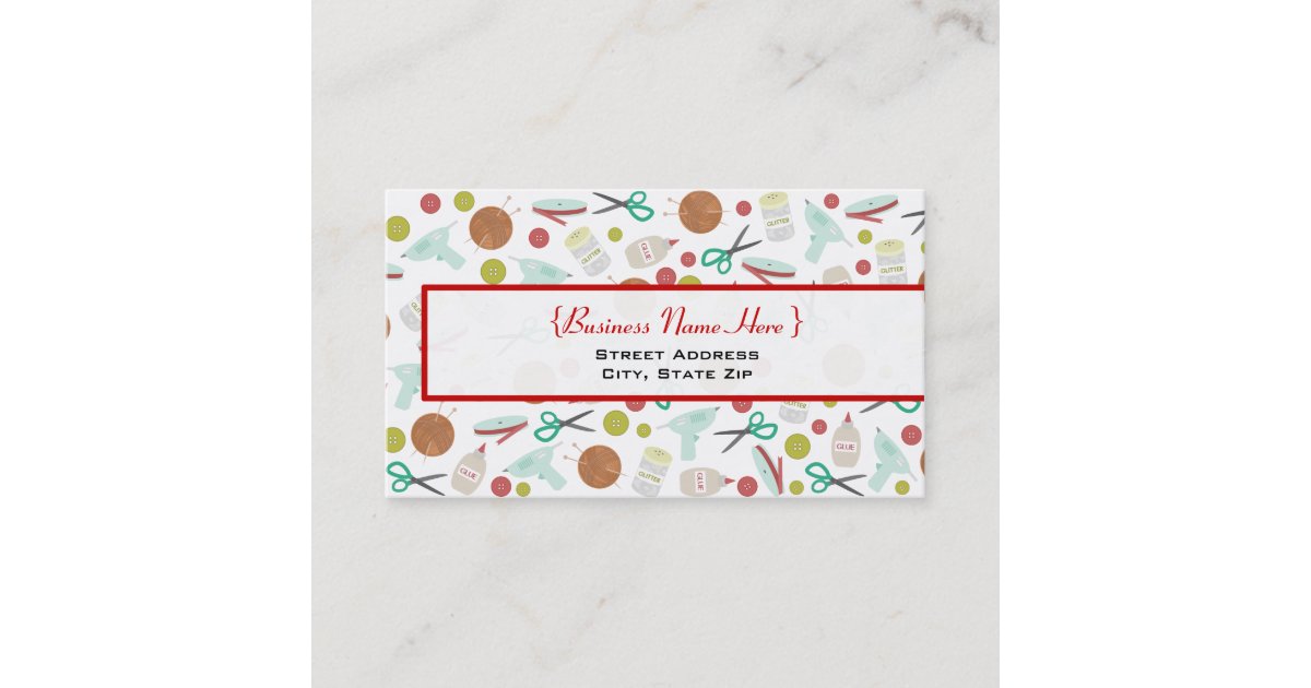 Arts & Crafts Themed Business Card | Zazzle.com