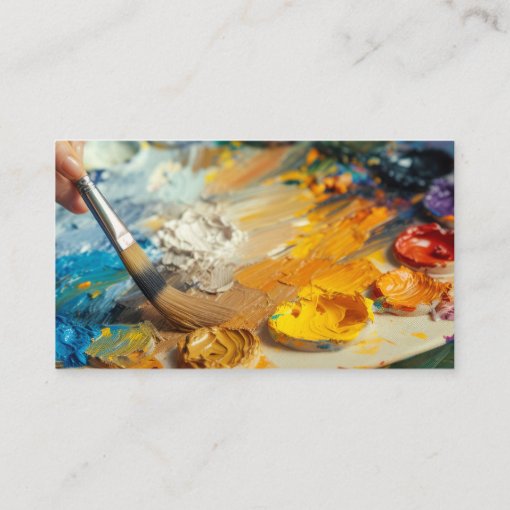 Artsy Art Class instructor Business Cards | Zazzle