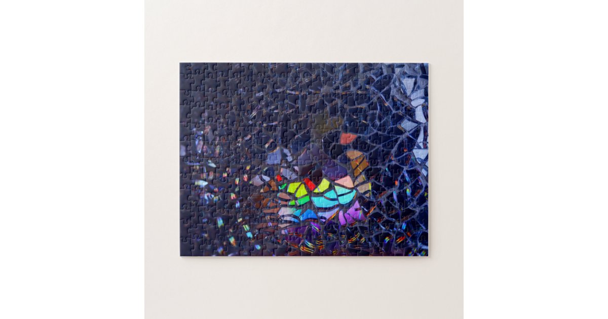 Artsy Broken Glass Pattern Complex Jigsaw Puzzles | Zazzle