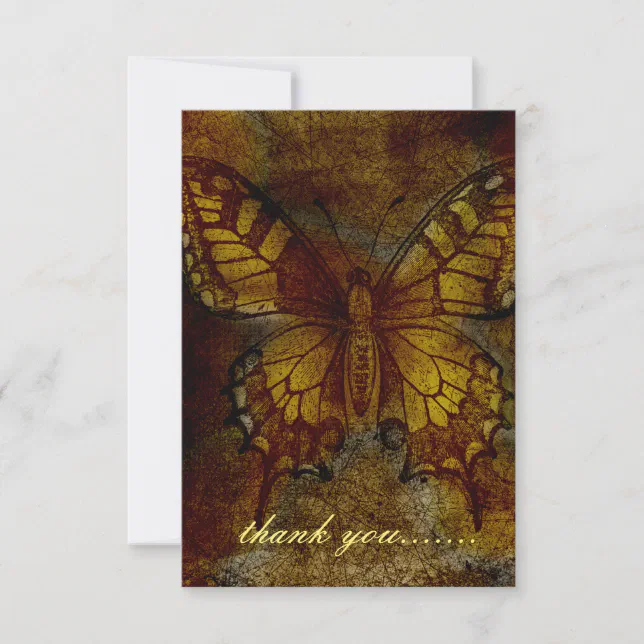 Artsy Butterfly Note or Thank You Card | Zazzle