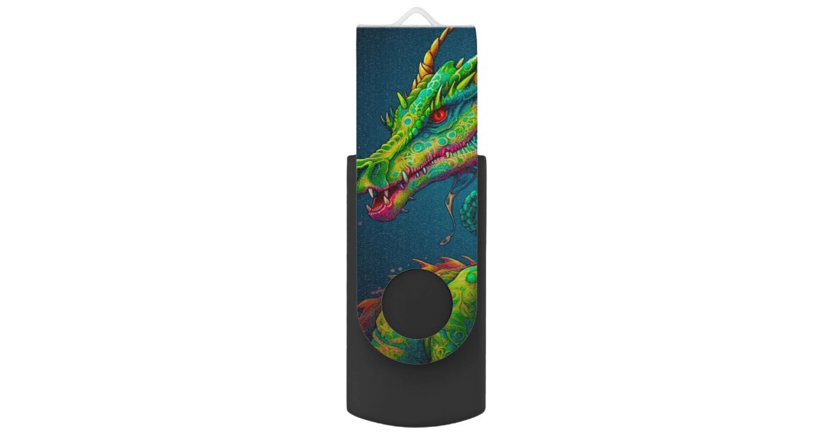 Artsy Dragon Flash Drive | Zazzle
