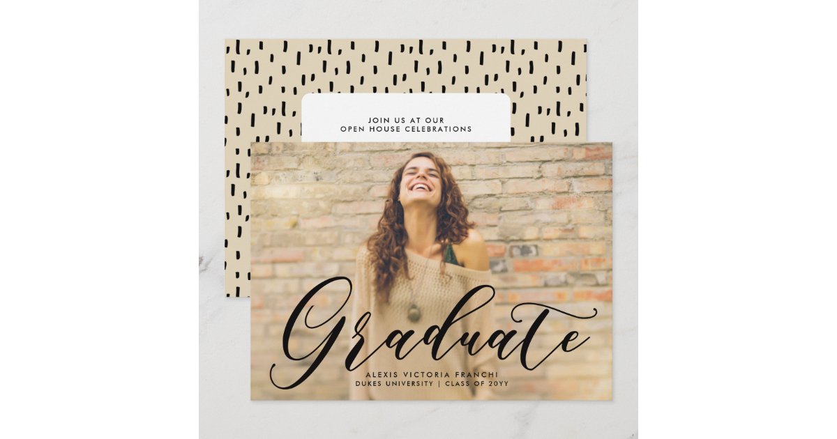Artsy Graduation Announcement | Zazzle